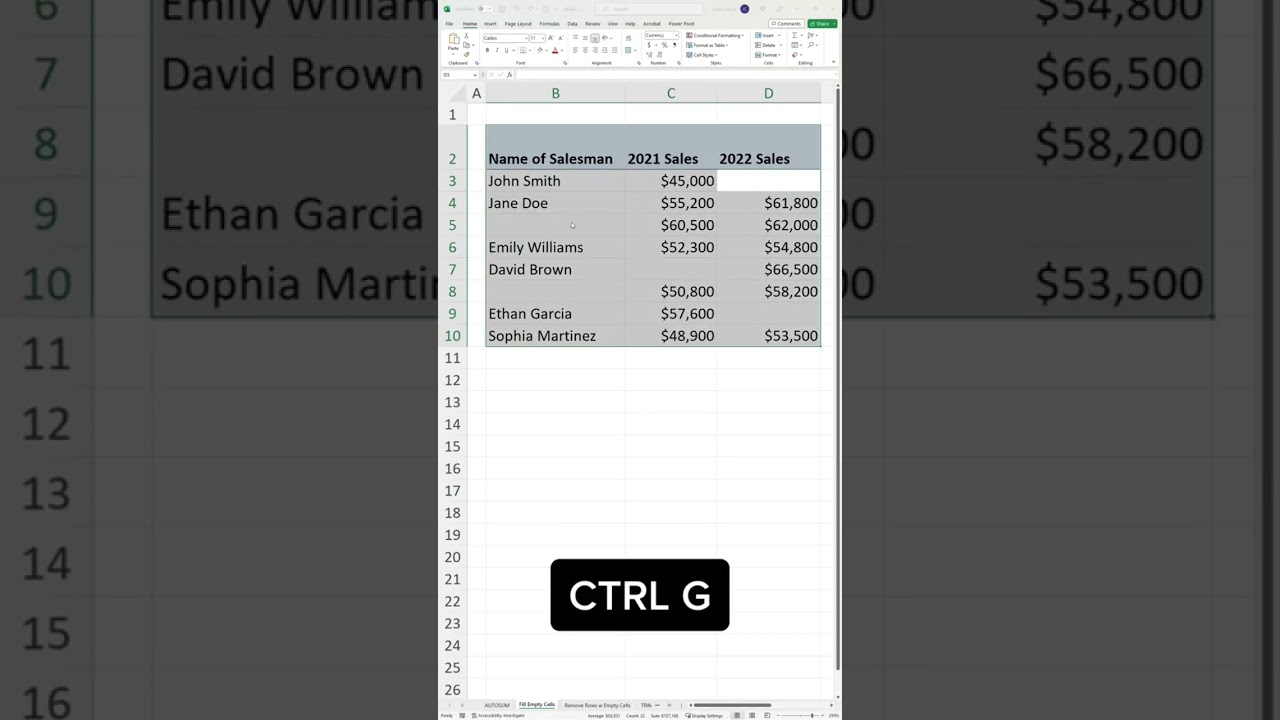 How to automatically populate missing values in Excel #exceltips #datacleaning #dataanalysis