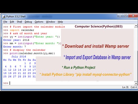 How to Import export database in wamp server | install wamp | python library | Python project