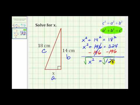 Example: Determine the Length of the Leg of a Right Triangle | Math ...