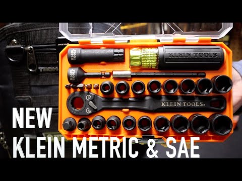 NEW Klein Tools KNECT Essential Pass Through Impact Socket Set Metric and SAE - 65400KNECT
