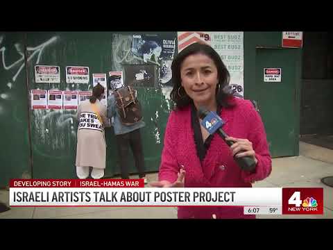 Israeli artists share purpose behind ‘kidnapped' poster project around NYC | NBC New York