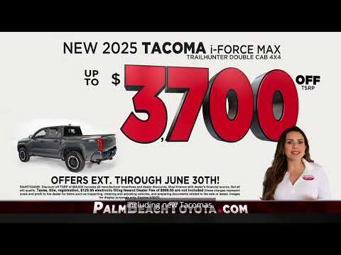 Get Up to $3,700 Off TSRP on Select New 2025 Tacomas