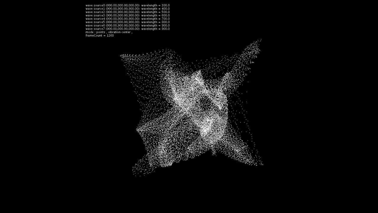 wave interference simulation on Processing(Java)