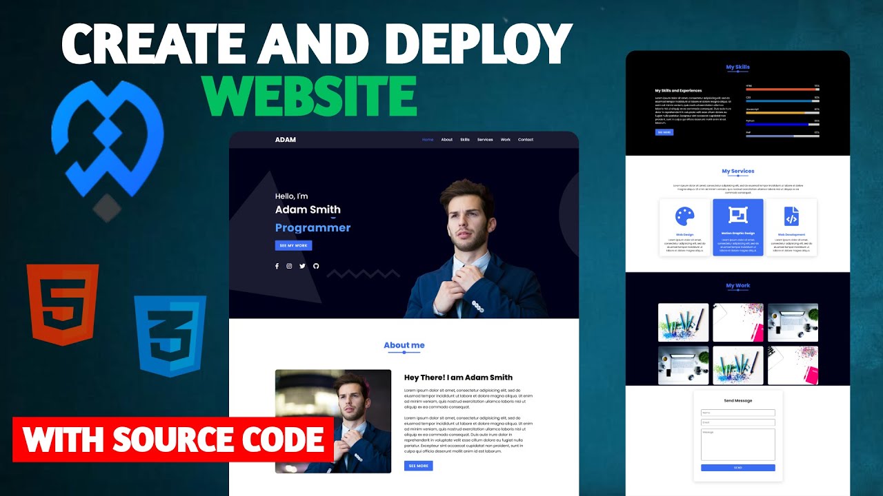 Build and Deploy an Amazing Developer Portfolio with HTML and CSS only - With Source Code