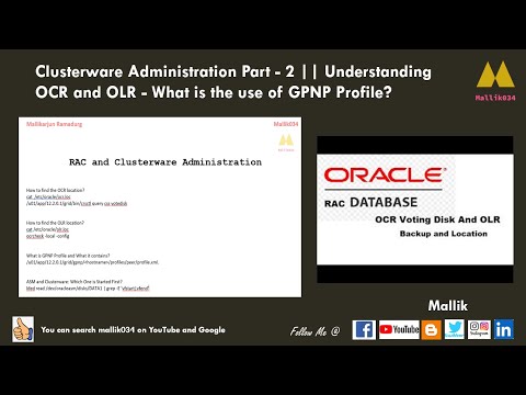 Learn Clusterware Administration Part 2 || Understanding OCR and OLR What is the use of GPNP ...