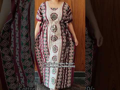 Cotton kaftan nighties #shortvideo #shortsfeed #viralvideo