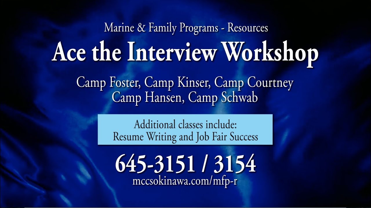 MCCS TV: TV Spot, Ace the Interview Workshop