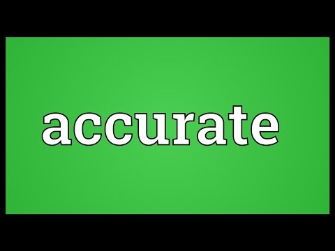 Accurate Meaning