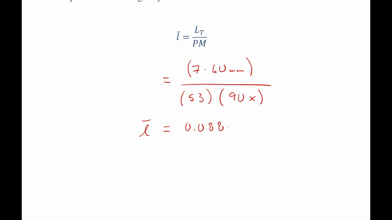 line intercept method for grain size determination worked example