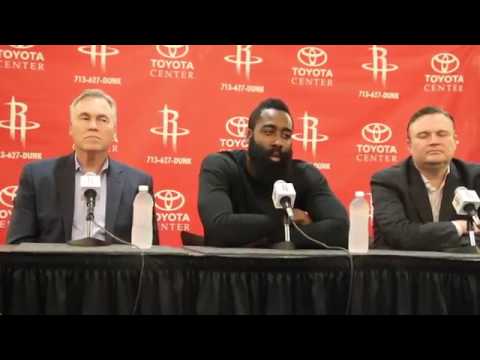 James Harden Contract Extension Press Conference Houston Rockets 2017 NBA Free Agency