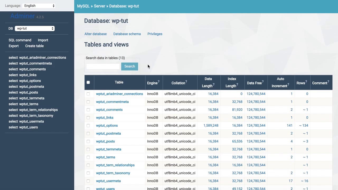 The video demonstrates how to instal and use ARI Adminer WordPress plugin