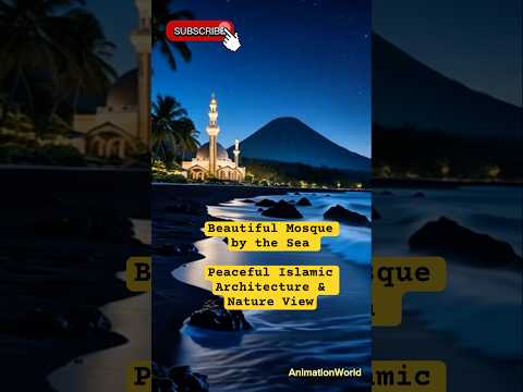 Beautiful Mosque by the Sea | Peaceful Islamic Architecture & Nature View #allah #islam #muslim