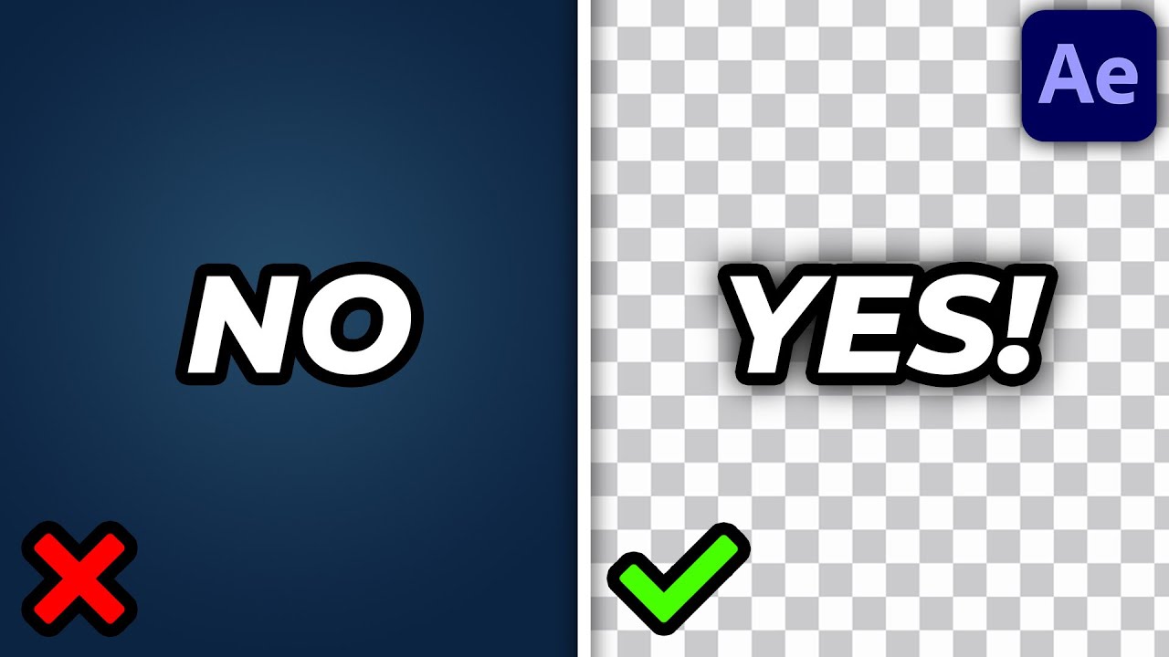 How To Export with Transparent Background in After Effects (Alpha Channel)
