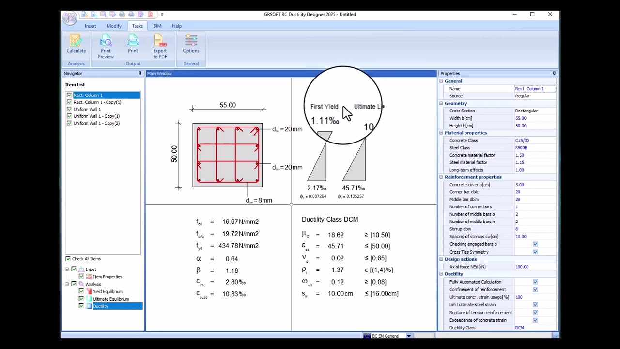 Ductility Design – Getting Started with RC Ductility Designer | Structural Engineering Workflow