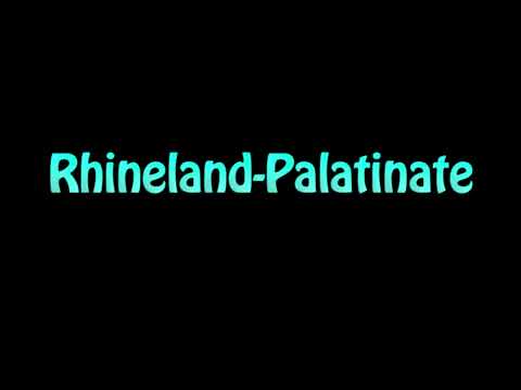 Learn How To Pronounce Rhineland Palatinate
