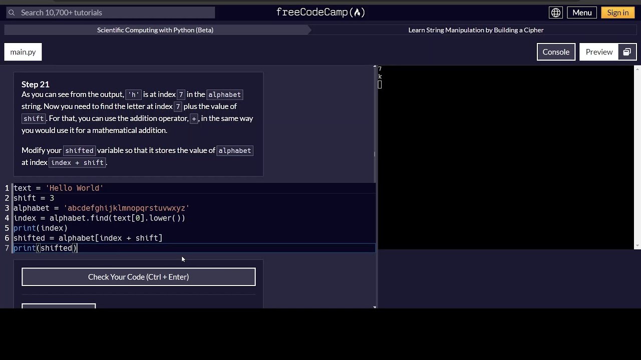 Learn String Manipulation By Building A Cipher Steps 21 To 30