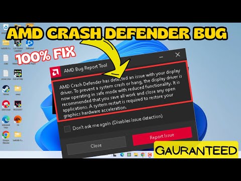 AMD crash defender has detected an issue with your display drivers Fix