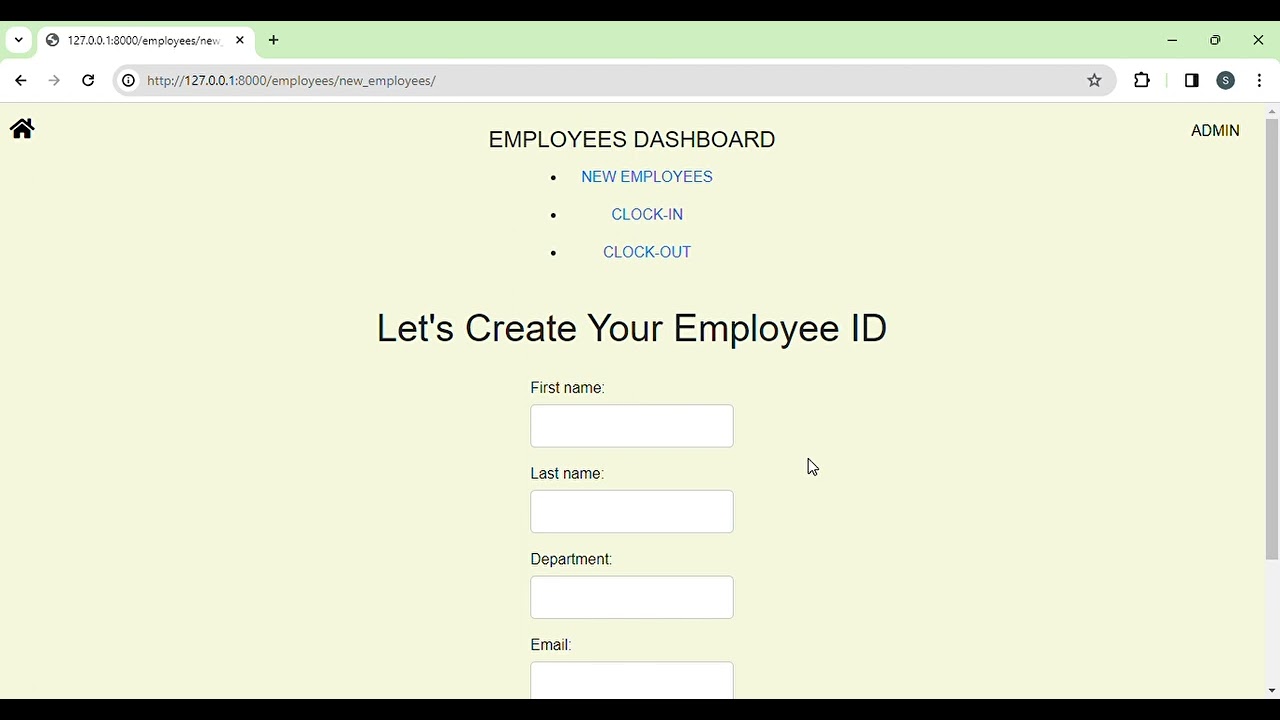 Employee Management App with Django | Full-stack development show case