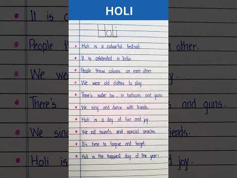 I Tried Writing 10 Lines Essay on Holi Festival #holi