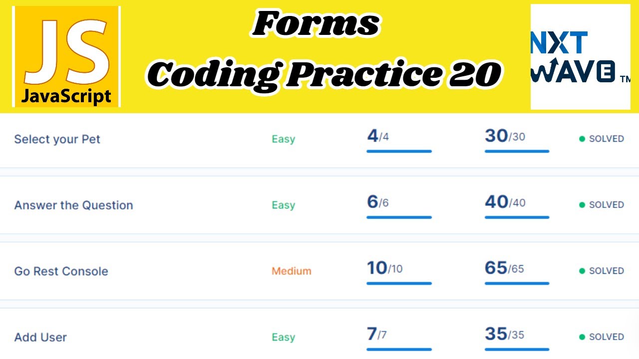 Forms | Coding Practice 20_Answers | JavaScript | NxtWave | CCBP 4.0
