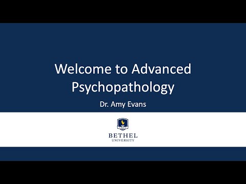 Welcome to Advanced Psychopathology