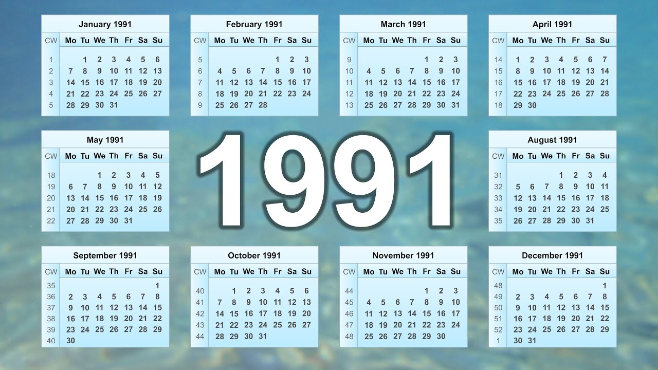 1991 Calendar