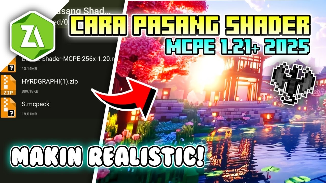 CUMAN 2 MENIT! TUTORIAL CARA PASANG SHADER DI MINECRAFT 1.21 TERBARU 2025 - DIJAMIN WORK 100% !!