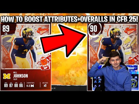 HOW TO BOOST PLAYERS ATTRIBUTES AND OVERALLS IN CFB 25 ULTIMATE TEAM!