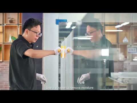 How to install the adhesive transparent LED film display screen