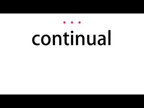 How to pronounce continual - Vocab Today