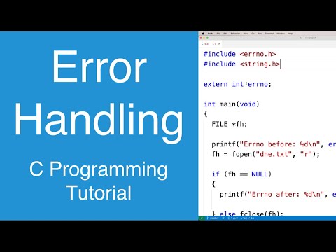 Error Handling | C Programming Tutorial