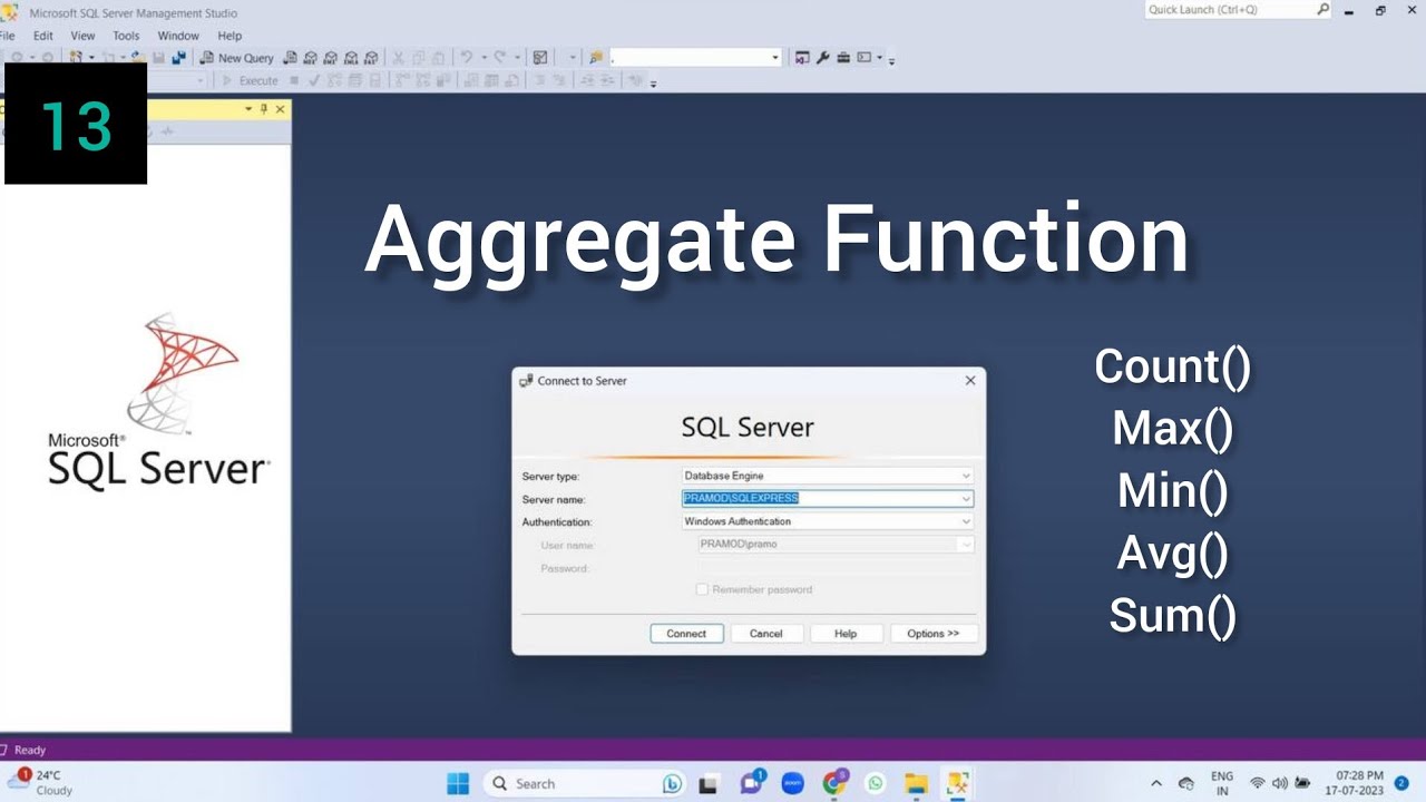 Aggregate Function in SQL Server | Part-13