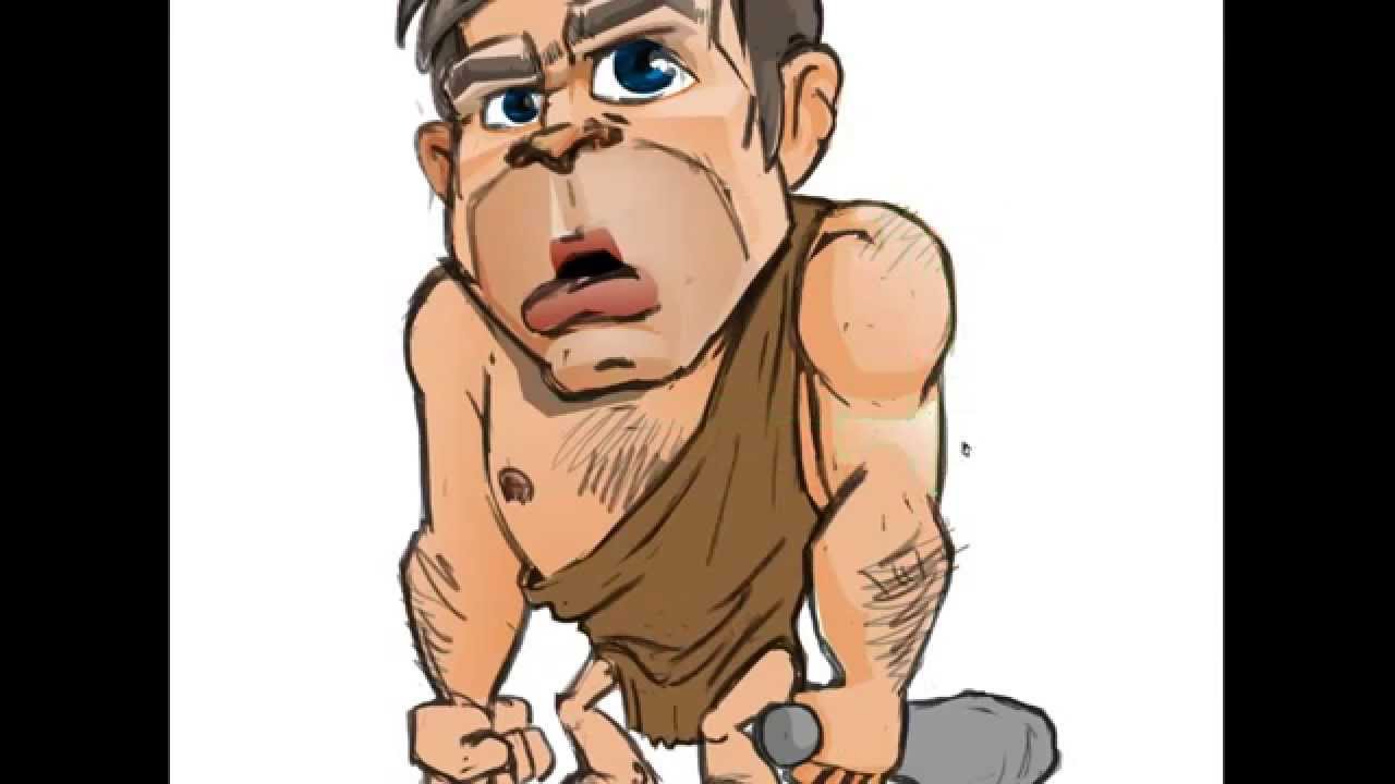 From Sketch to Vector Character Design | Caveman