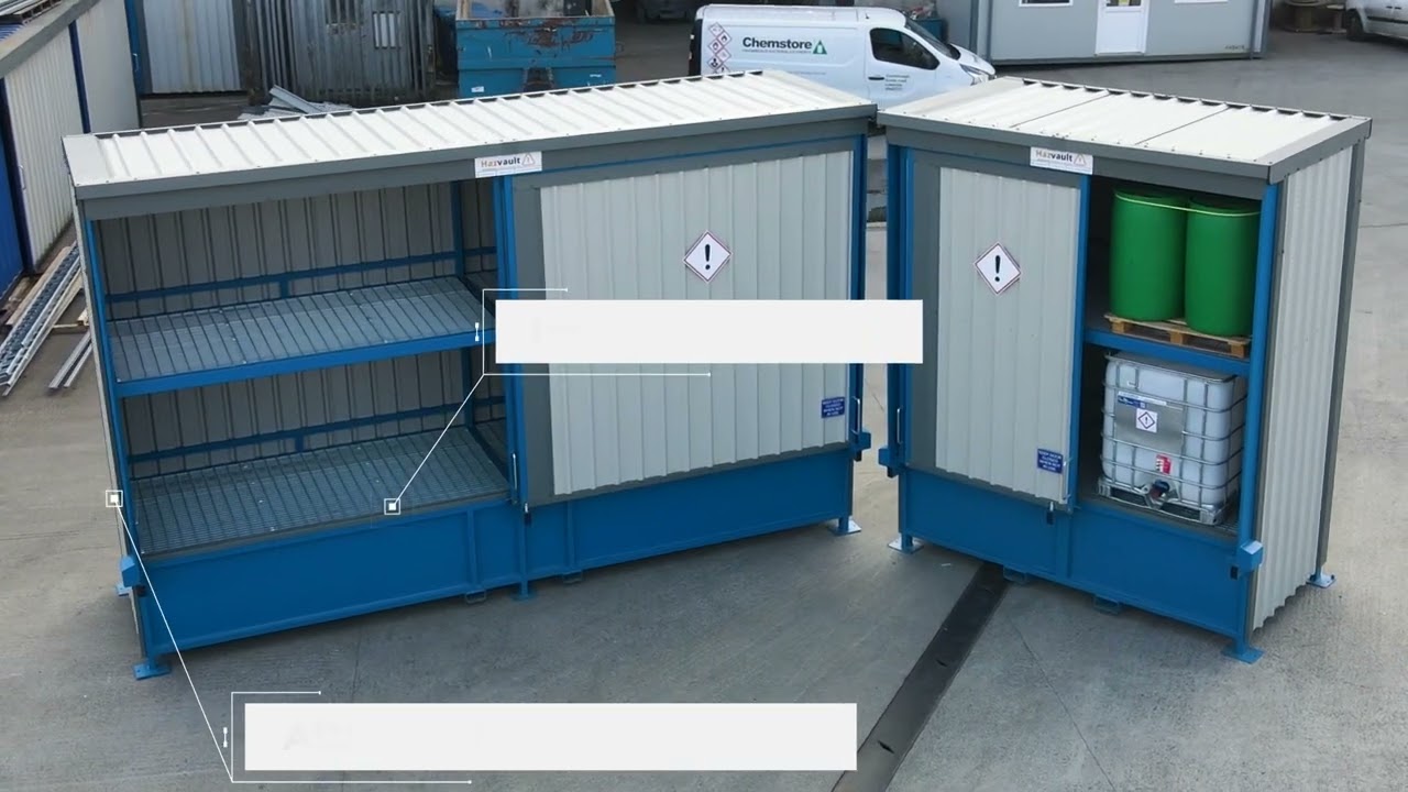 Chemstore Product Spotlight 16 & 32 DSD Hazvault Bunded Drum & IBC Stores