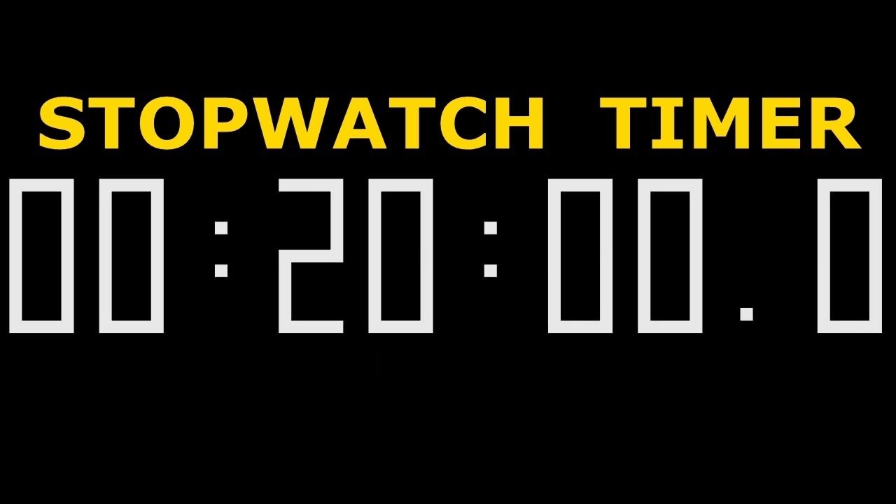 Stopwatch digital timer 20 minutes counter 720p Ep.038