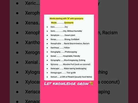 English Vocabulary|| Synonyms starting with X #youtubeshorts#youtube #youtuber