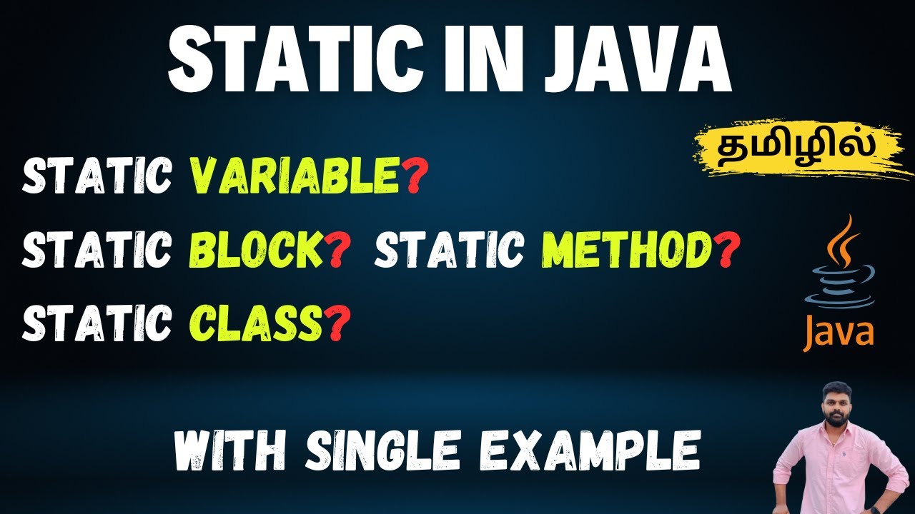Static keyword in Java with Example | Static Variable, Block, Method, Class | code logic - Tamil