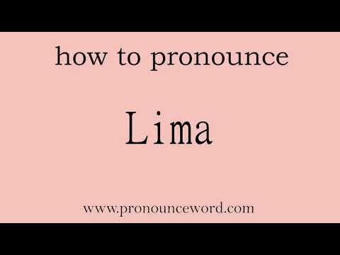Lima. How to pronounce the english word Lima .Start with L. Learn from me.
