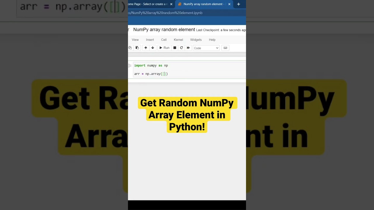 Get Random NumPy Array Element in Python! #shorts #python #programming #coding #numpy