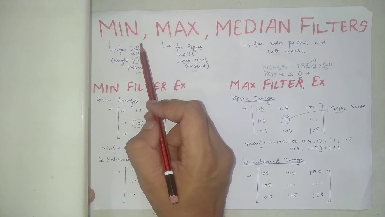MIN,MAX,MEDIAN FILTER - Digital Image processing