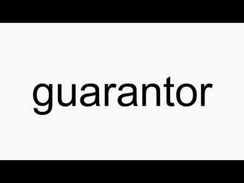 How to pronounce guarantor