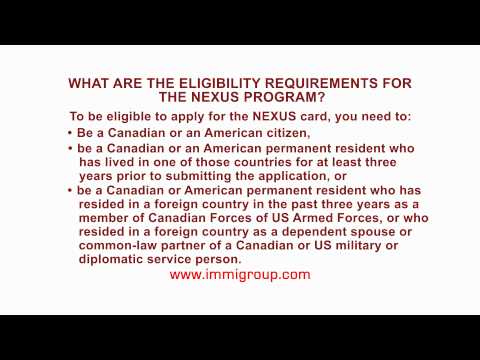 What are the eligibility requirements for the NEXUS program?