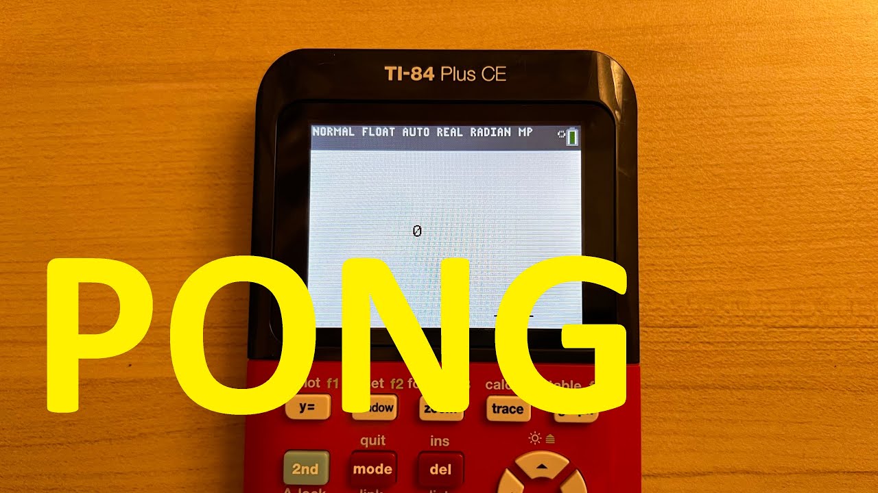 Program pong on the ti-84 plus CE
