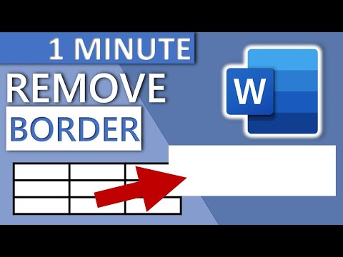 Remove Border Lines From Table in Word (2020)