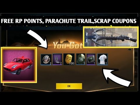 How to get shark dacia,frangs and fins crossbows skin in 60 uc, free scrap coupon,rp points |pubgm