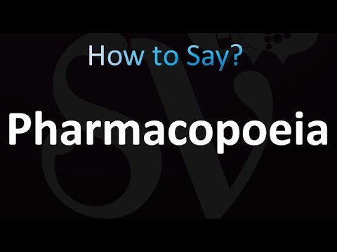 How to Pronounce Pharmacopoeia (correctly!)