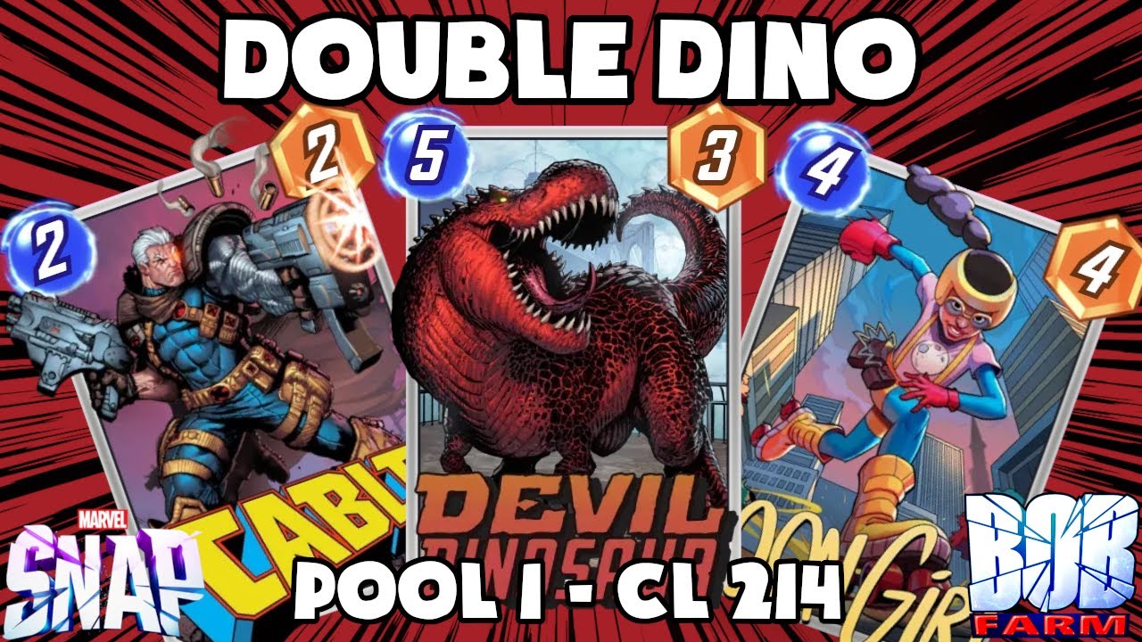 Double Dino Deck! Building with a complete Pool 1 collection  - Marvel Snap