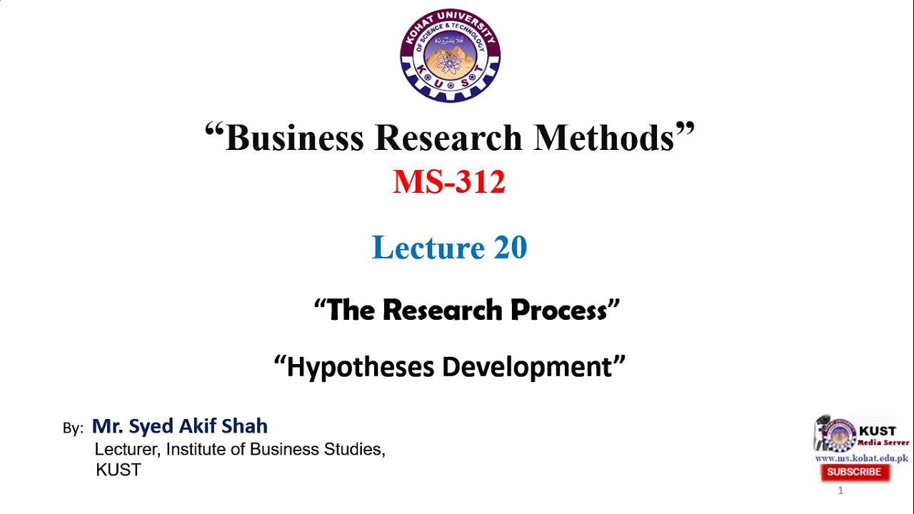 Research Process: Hypotheses Formulation