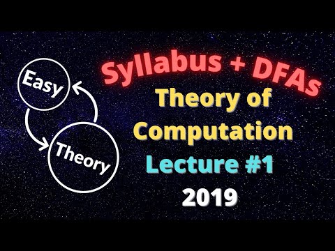 Syllabus, Simple Machines, and Deterministic Finite Automata | ToC 2019 Lecture #1